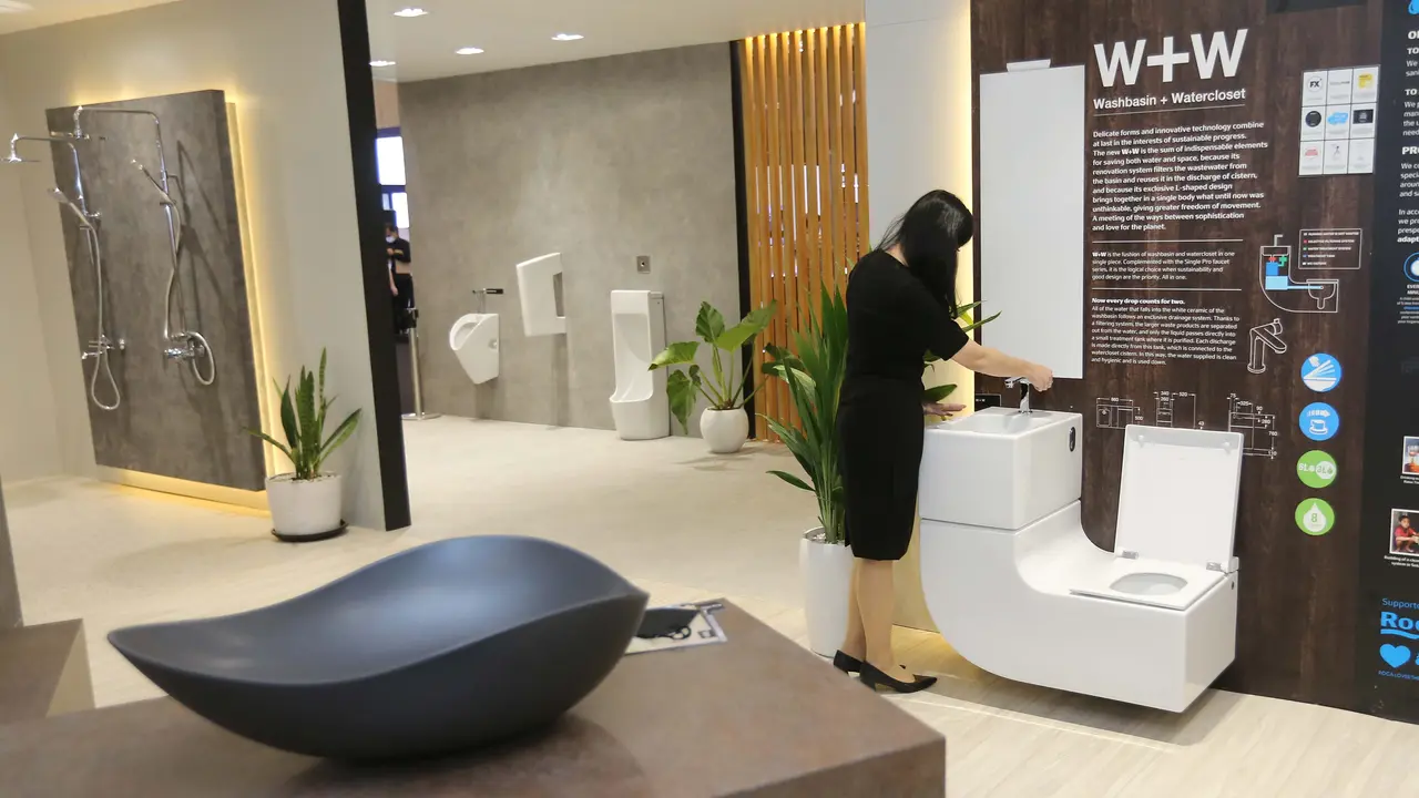 Tampil dengan Desain Elegan, Roca Hadir di IndoBuildTech Expo - On Off Liputan6.com