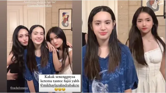 6 Potret Mikhayla Senang Bertemu Fuji, Ngefans hingga Bisa TikTokan Bareng - Hot Liputan6.com