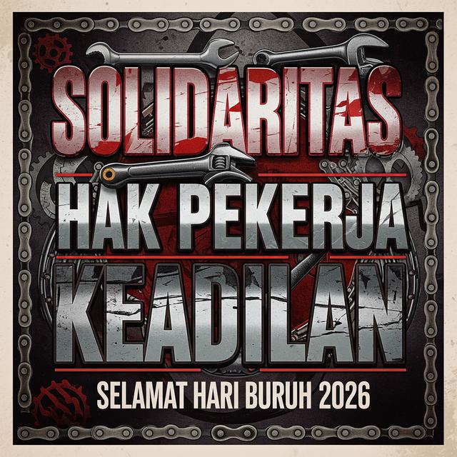 Desain Poster Hari Buruh Internasional 2026, Gambarkan Semangat Pekerja