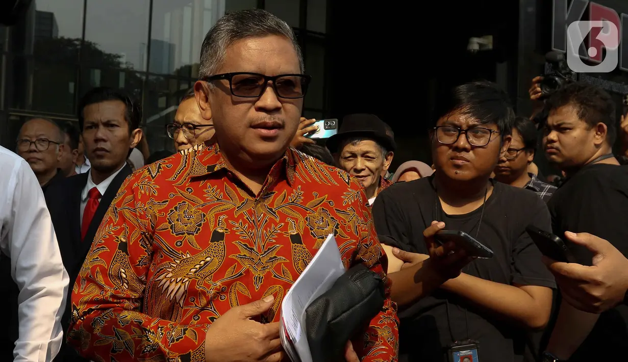 Ekspresi Hasto Kristiyanto Usai 4 Jam Diperiksa KPK - Foto Liputan6.com