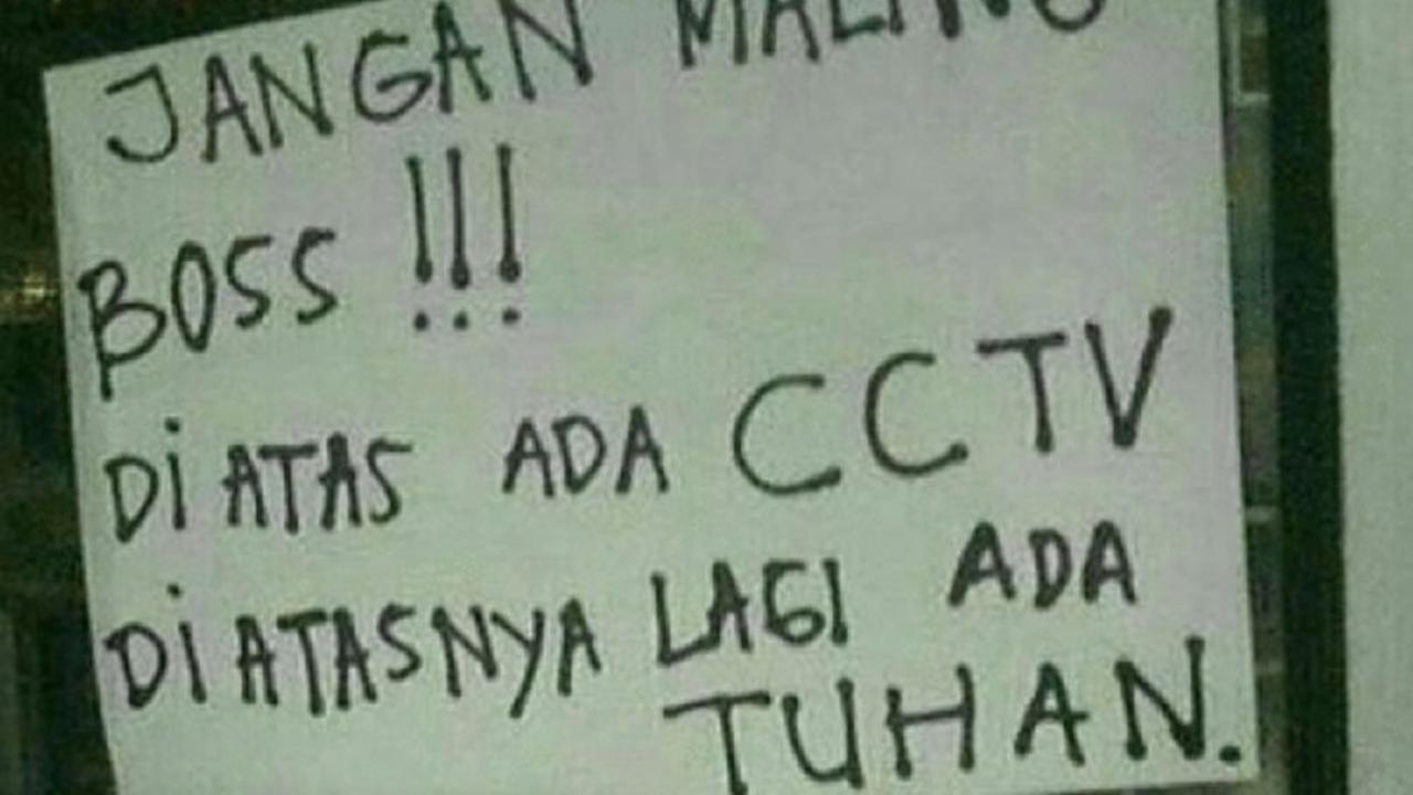 Top 3: Peringatan Kocak Dilarang Mencuri di Kos-Kosan