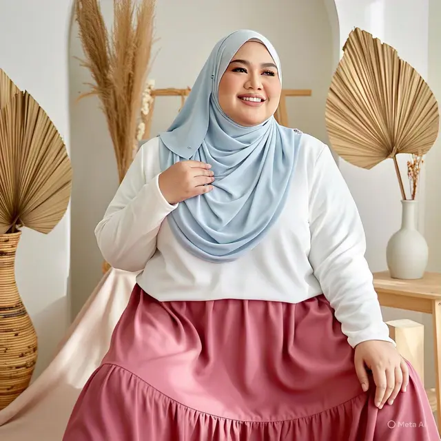 10 Inspirasi Busana Islami Kasual untuk Wanita Gemuk, Tampak Lincah dan ...