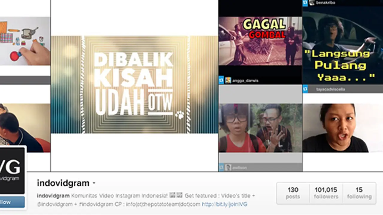 Indovidgram, Komunitas Kreatif Indonesia di Instagram - Citizen6 ...
