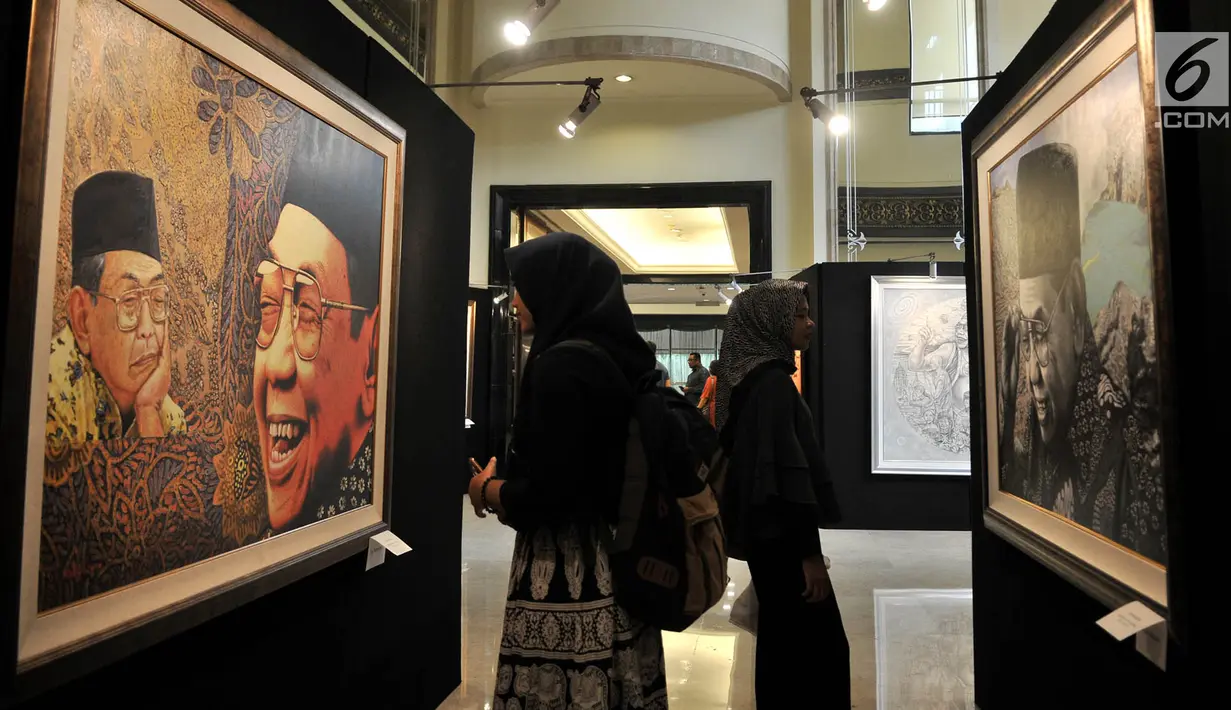 FOTO: Mengenang Gus Dur dalam Pameran Lukis Sang Maha Guru - Foto ...