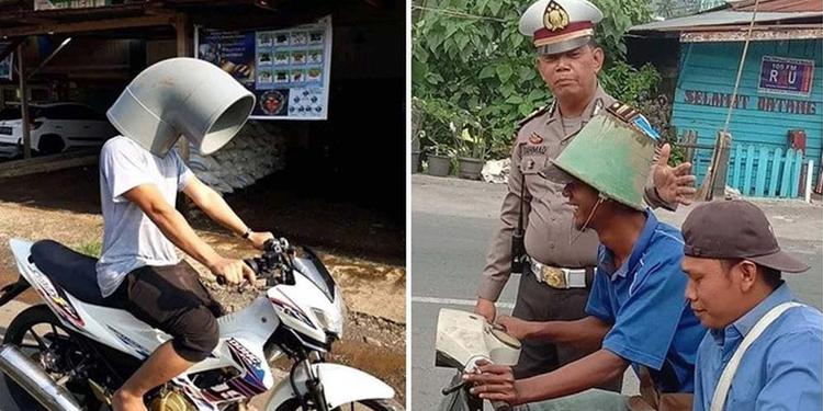 Potret Nyeleneh Bapak-Bapak Naik Motor, Ada-Ada Saja - Berita Otosia.com