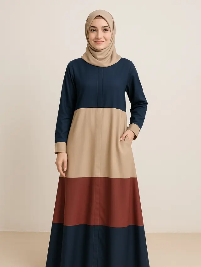 5 Model Gamis Toyobo Kombinasi Terbaru, Cocok untuk Acara Santai di ...