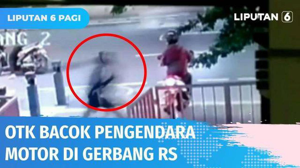 VIDEO: Baru Saja dari Rumah Sakit, Pengendara Motor Ini Dibacok OTK di Pintu Keluar Parkiran ...