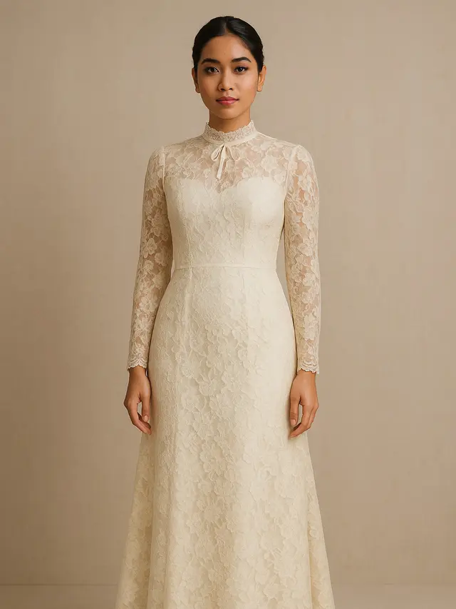 7 Inspirasi Model Long Dress Brokat Modern untuk Pesta, Siap Curi ...