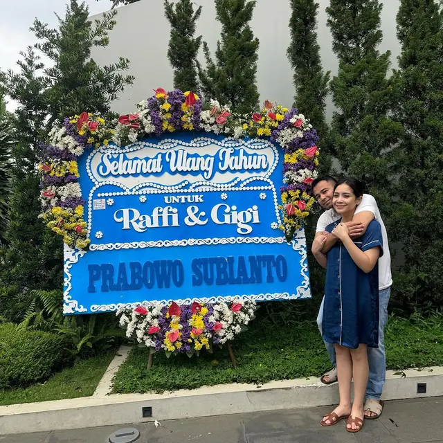 Raffi Ahmad dan Nagita Slavina Rayakan Ulang Tahun Bareng, Prabowo Kirimkan Bunga Papan ...
