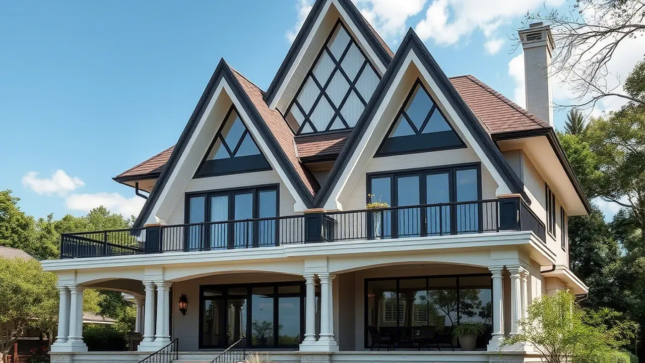 17 Model Rumah 2 Lantai Atap Segitiga Modern Terpopuler 2025, Sederhana ...