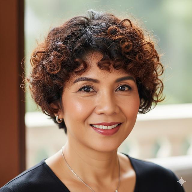 8 Model Rambut Keriting Pendek untuk Wanita 40 Tahun agar Lebih Fresh ...