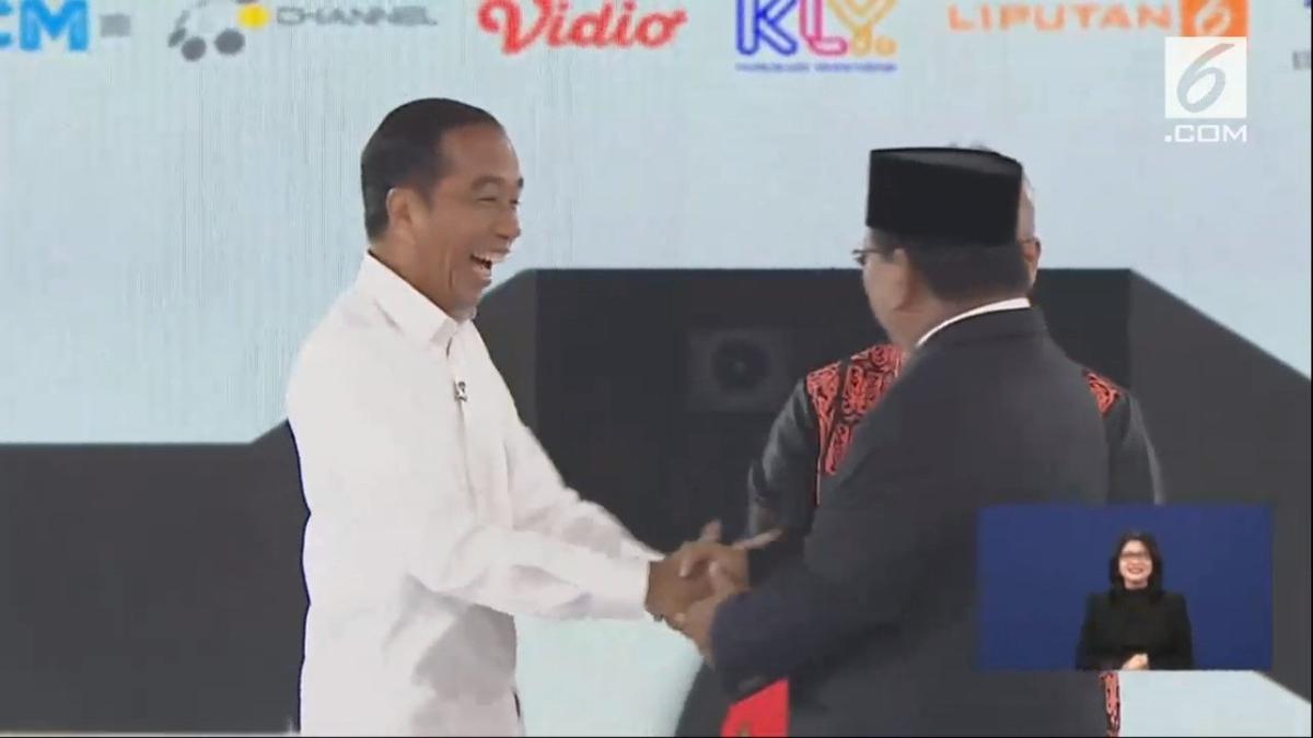Bisikan Prabowo Bikin Jokowi Tertawa - Pemilu Liputan6.com