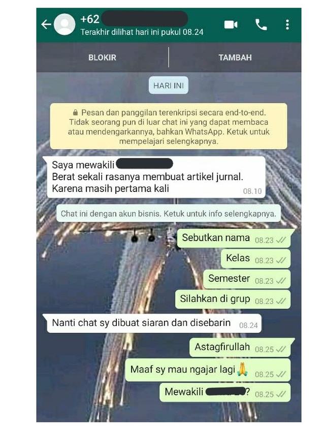 6 Chat Dosen Beri Tahu Format Kirim Pesan Ini Bikin Mahasiswa Tepuk Jidat