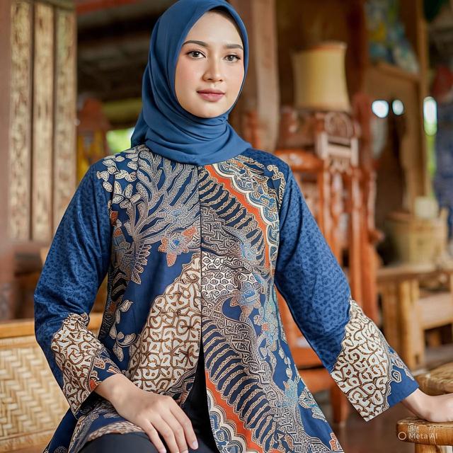 15 Model Baju Batik Tunik Terbaru Wanita Berhijab 2025, Referensi ...