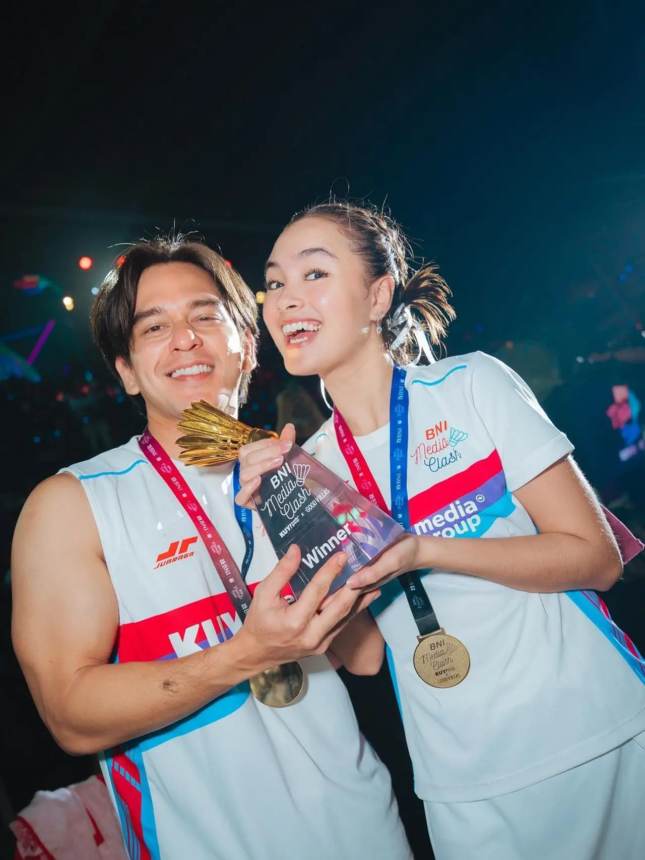 6 Potret Rangga Azof dan Caitlin Halderman Tampil Serasi Saat Tanding ...