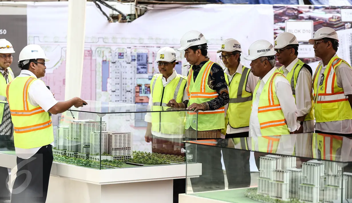 Jokowi Resmikan Pengecoran Akhir Wisma Atlet Kemayoran - Foto Liputan6.com
