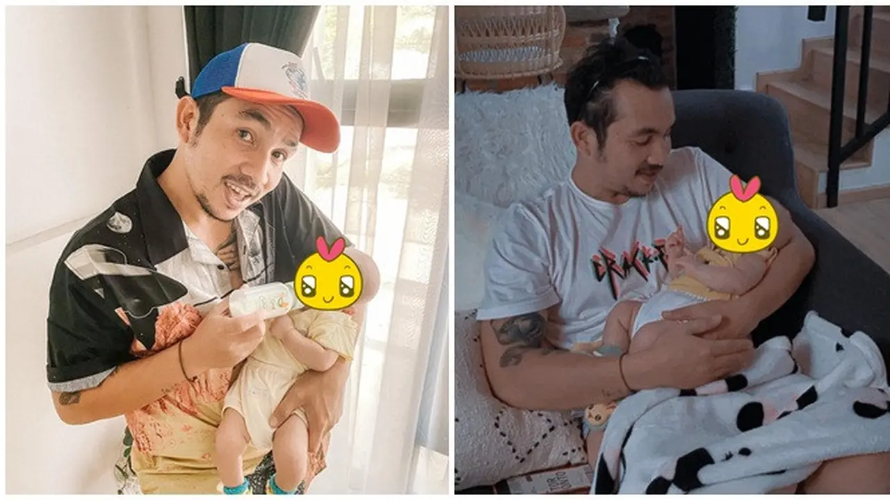 7 Potret Komo Ricky Momong Anak Pertama, Curi Perhatian - Hot Liputan6.com