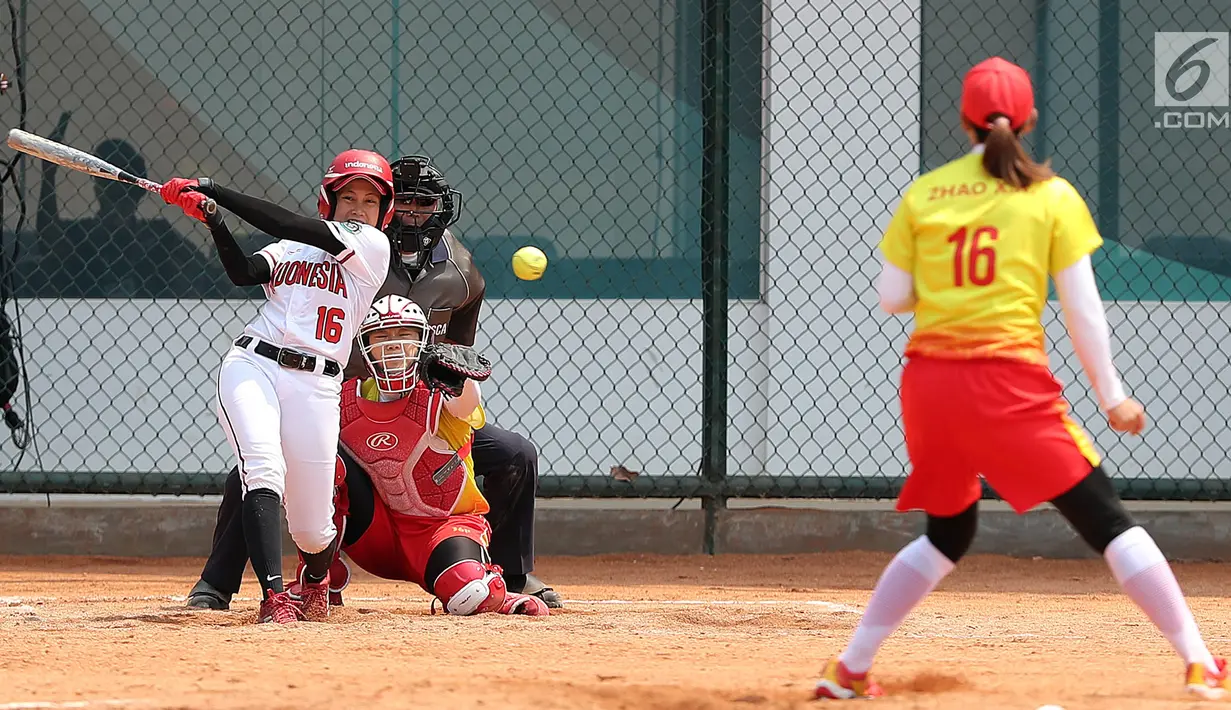 FOTO: Tim Softball Putri Indonesia Kalah Telak dari China di Asian ...