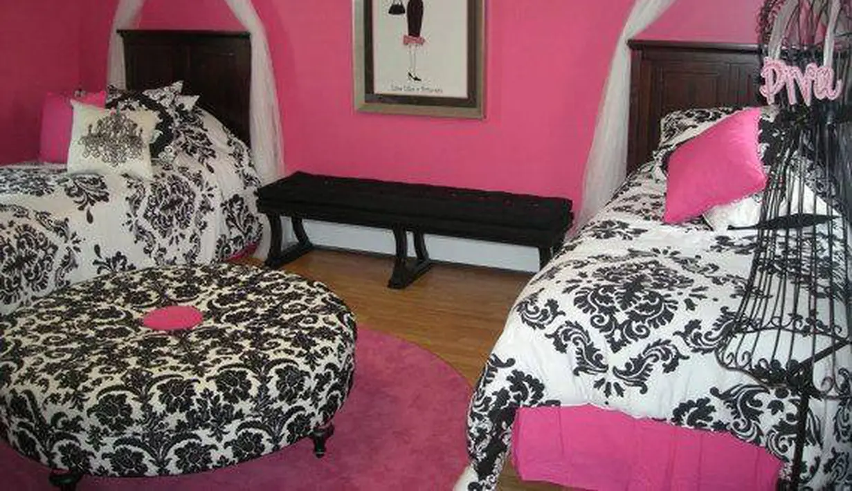 Inspirasi Kamar Tidur Nuansa Pink Untuk Buah Hati Cewek Kembar - Photo ...