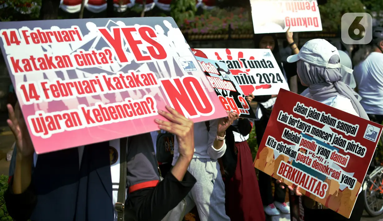 Sosialisasi Pemilu 2024 di Car Free Day Jakarta - Foto Liputan6.com