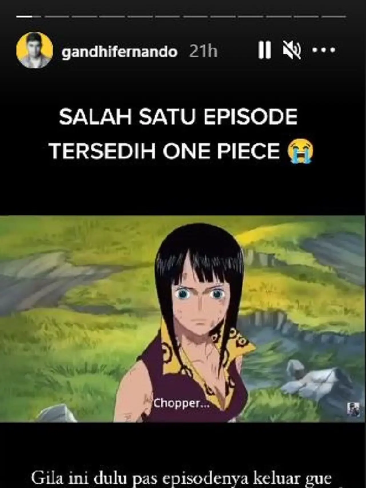 Gandhi Fernando Nonton Salah Satu Episode Anime One Piece Sampai ...