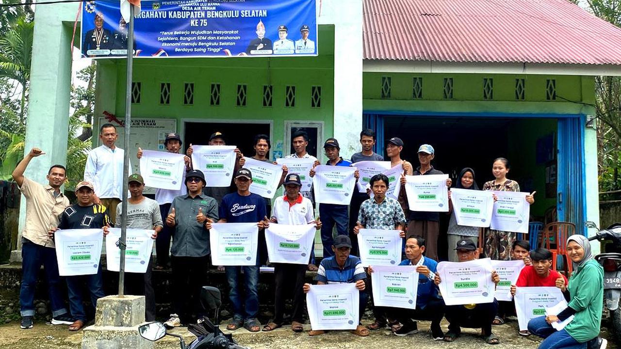 Puluhan Petani Bengkulu Terima Ratusan Juta Berkat Tanam dan Jaga Pohon
