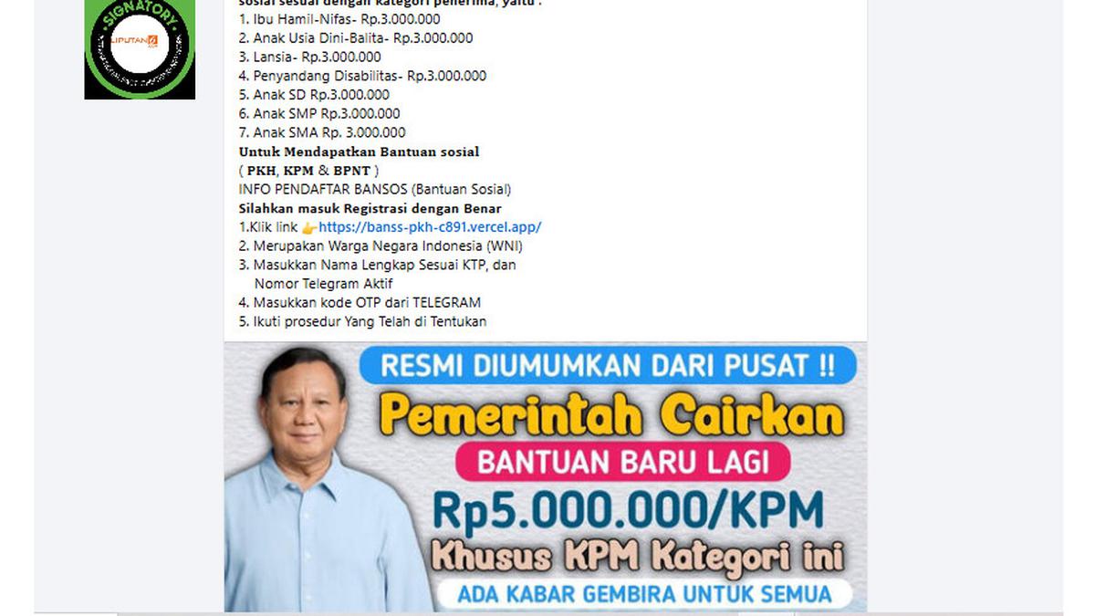 6 Hoaks Sepekan Dari Bantuan Sampai Kesehatan Cek Fakta Liputan6