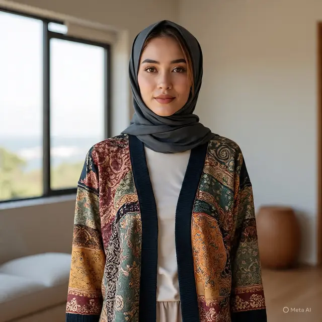 9 Inspirasi Model Cardigan Batik Modern untuk Muslimah, Tampil Unik dan ...