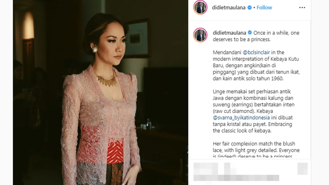 Gaya Anggun Bunga Citra Lestari dalam Balutan Kebaya Rancangan Didiet ...