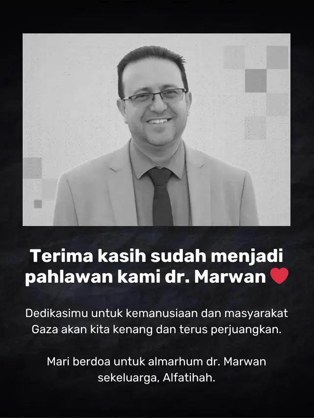 Bukan WNI, Ini Profil Direktur RS Indonesia di Gaza Marwan al-Sultan yang Tewas Dibunuh Israel ...