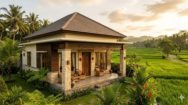 8 Inspirasi Fasad Rumah Desa Ala Juragan Sawah, Tampil Mewah Tanpa ...