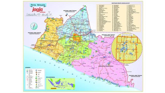 Peta Wisata Yogyakarta yang Populer, Alam Indah dan Memesona - Hot ...