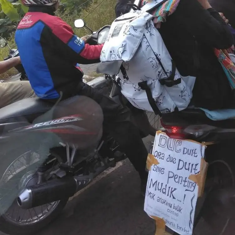 15 Meme Tulisan Curhat di Belakang Pemudik, Sukses Bikin Tertawa di ...