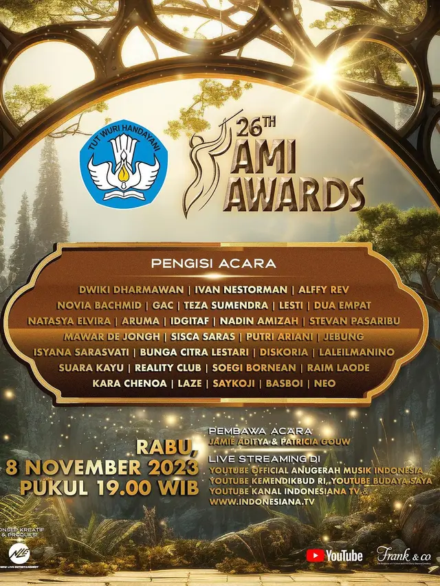 Daftar Lengkap Pemenang AMI Awards 2023, Putri Ariani hingga Lesti Kejora Raih Piala - ShowBiz ...