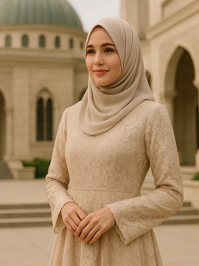 7 Model Dress Brokat Syari untuk Tunangan hingga Akad Nikah - Hot ...
