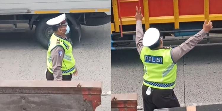 Aksi Polisi Atur Lalu Lintas Sambil Berjoget Dangdut, Kocak Banget ...