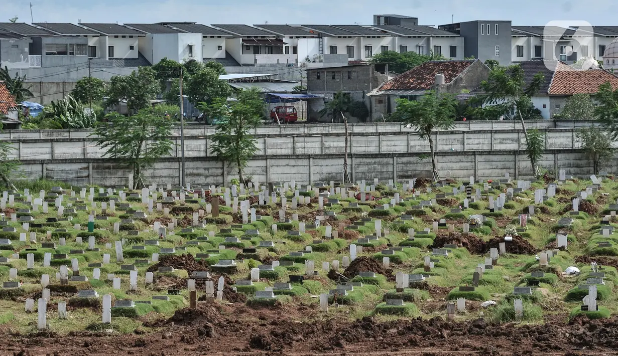 FOTO: Lahan Pemakaman Khusus Covid-19 di TPU Rorotan Capai 25 Hektare ...