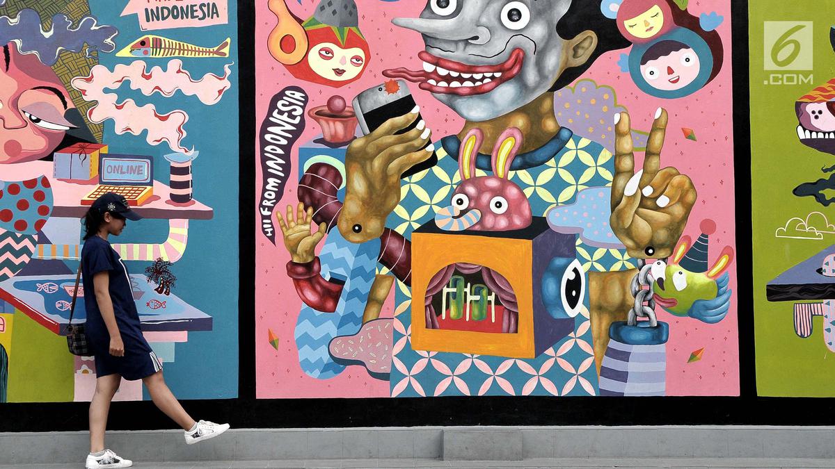 Mural Indonesia Is Great Jadi Daya Tarik Pengunjung saat Libur
