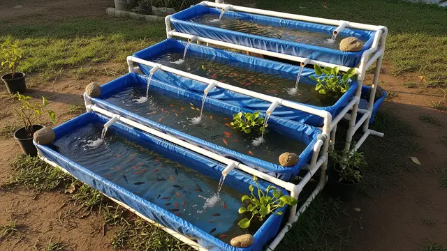Cara Membuat Kolam Ikan Bertingkat dari Pipa PVC dan Plastik yang Praktis