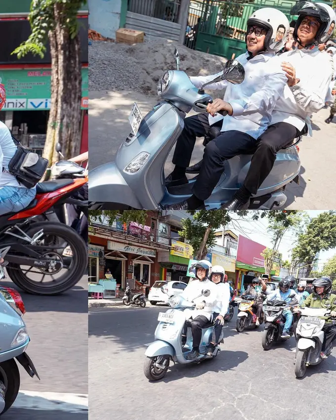 Anies Baswedan dan Cak Imin Naik Vespa Bareng di Jombang, Sowan ke ...