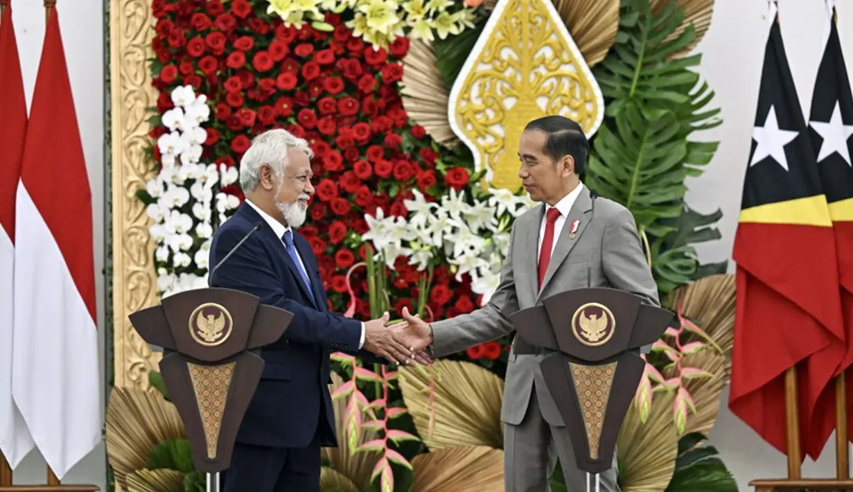 Presiden Jokowi Terima Kunjungan PM Timor Leste Xanana Gusmao di Istana Bogor - Foto Liputan6.com