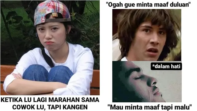 6 Meme Realita saat Marahan dengan Pacar Ini Malah Bikin Dada Sesak ...