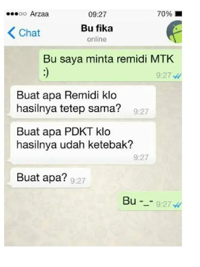 10 Chat Murid dengan Guru Ini Isinya Bikin Geleng Kepala - Hot Liputan6.com