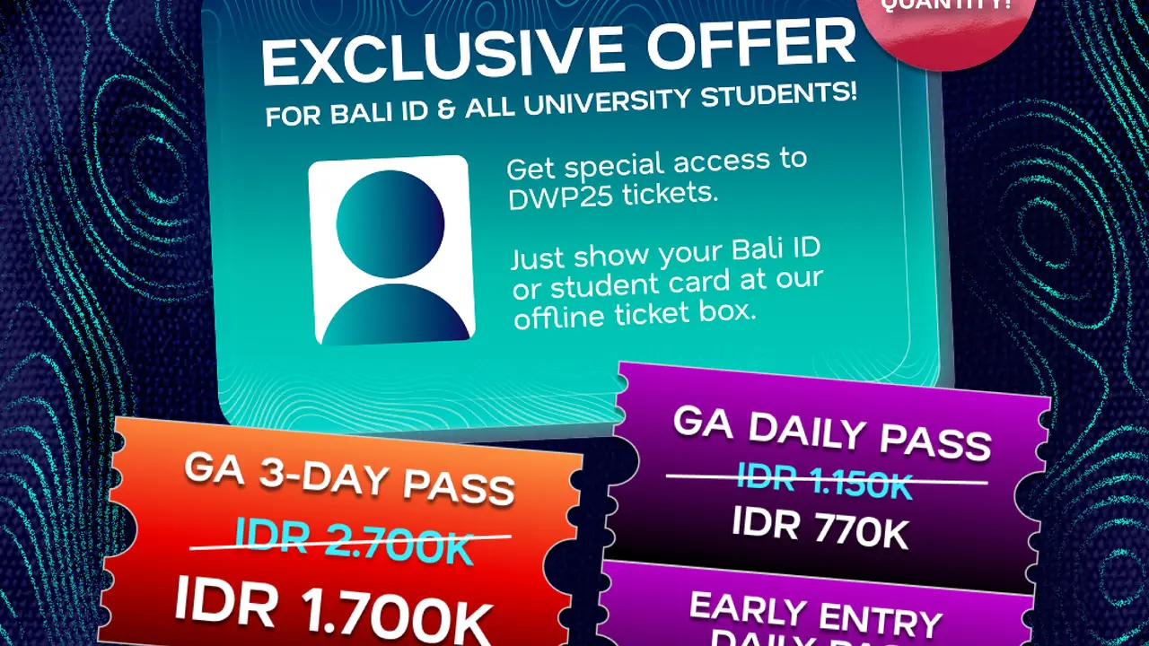 Dapatkan Promo Pembelian Tiket DWP 2025 untuk Warga Bali dan Mahasiswa