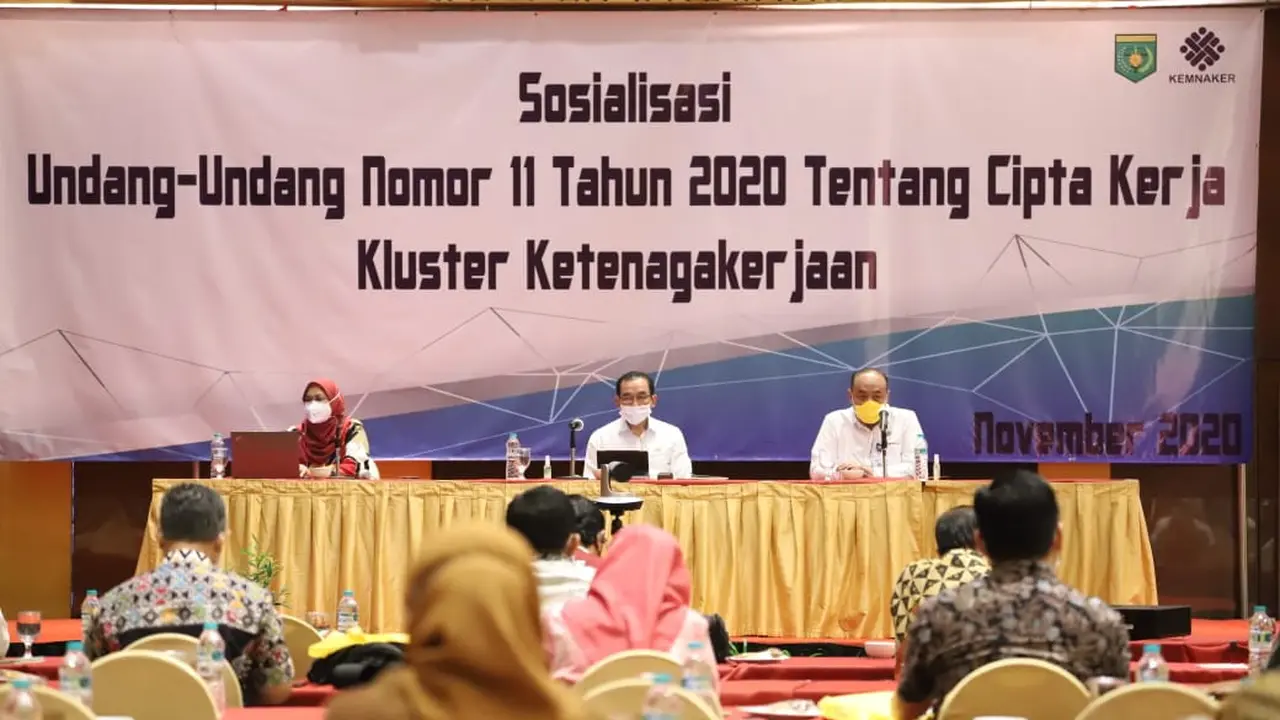 Kemnaker Sosialisasi UU Cipta Kerja ke Pengawas dan Mitra Ketenagakerjaan - Bisnis Liputan6.com