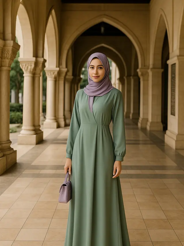 10 Pilihan Warna Jilbab yang Cocok dengan Gamis Sage Green - Hot ...