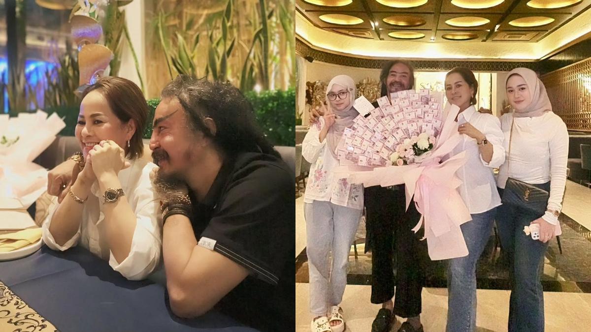 7 Potret Limbad Rayakan Ultah Istri, Kekompakan Dua Putrinya Curi Perhatian