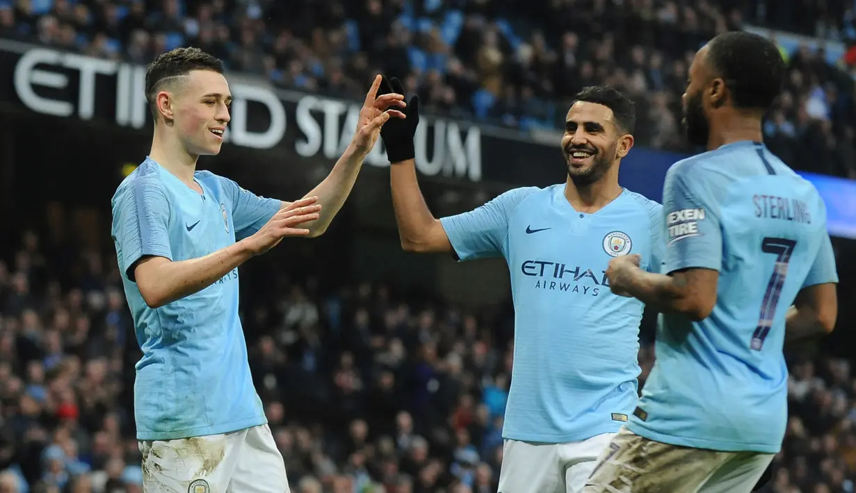 FOTO: Manchester City Bantai Rotherham United 7-0 - Foto Liputan6.com