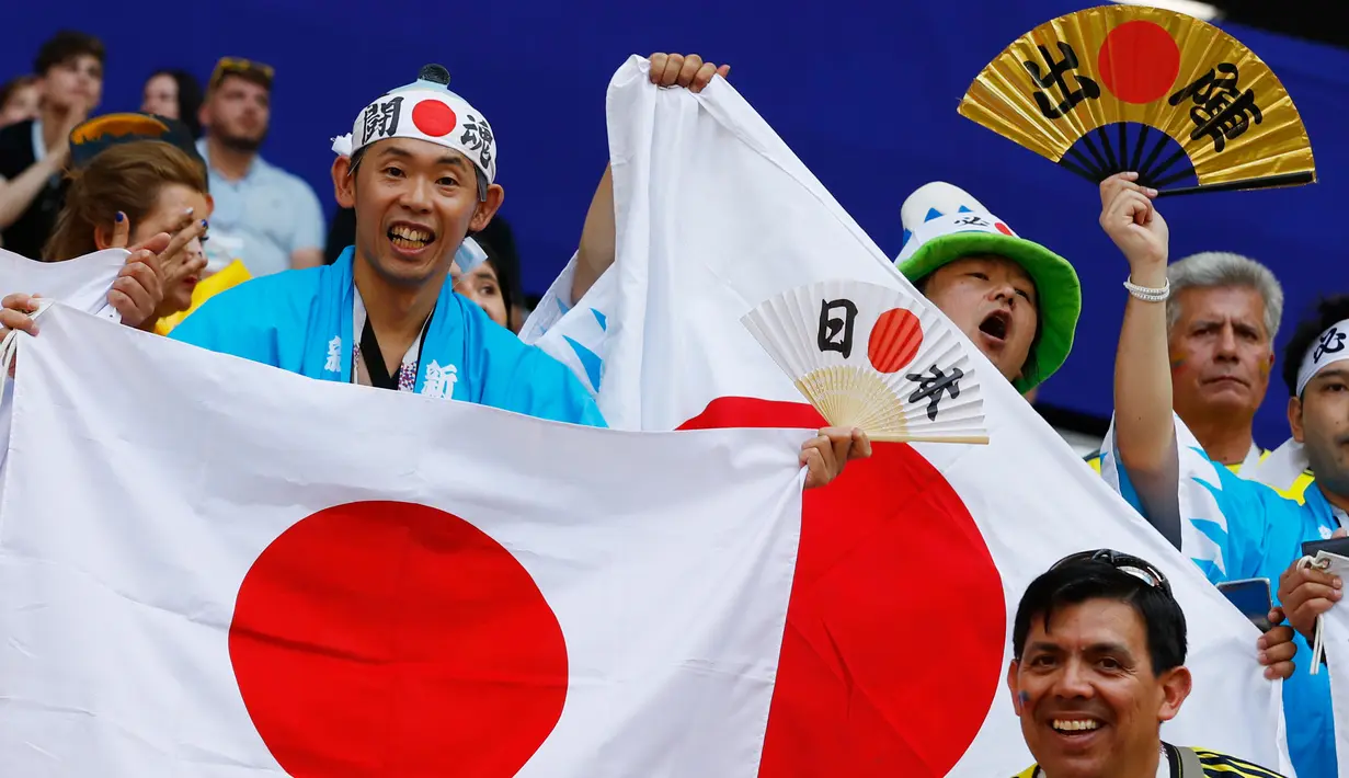 FOTO: Lucunya Atribut Suporter Jepang di Piala Dunia 2018 - Foto ...