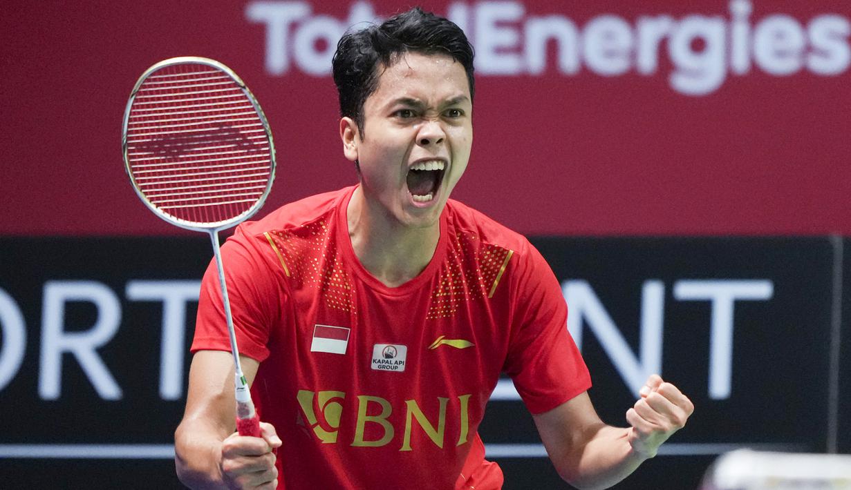 FOTO: Anthony Ginting Buka Asa Juara di Thomas Cup - Foto Liputan6.com